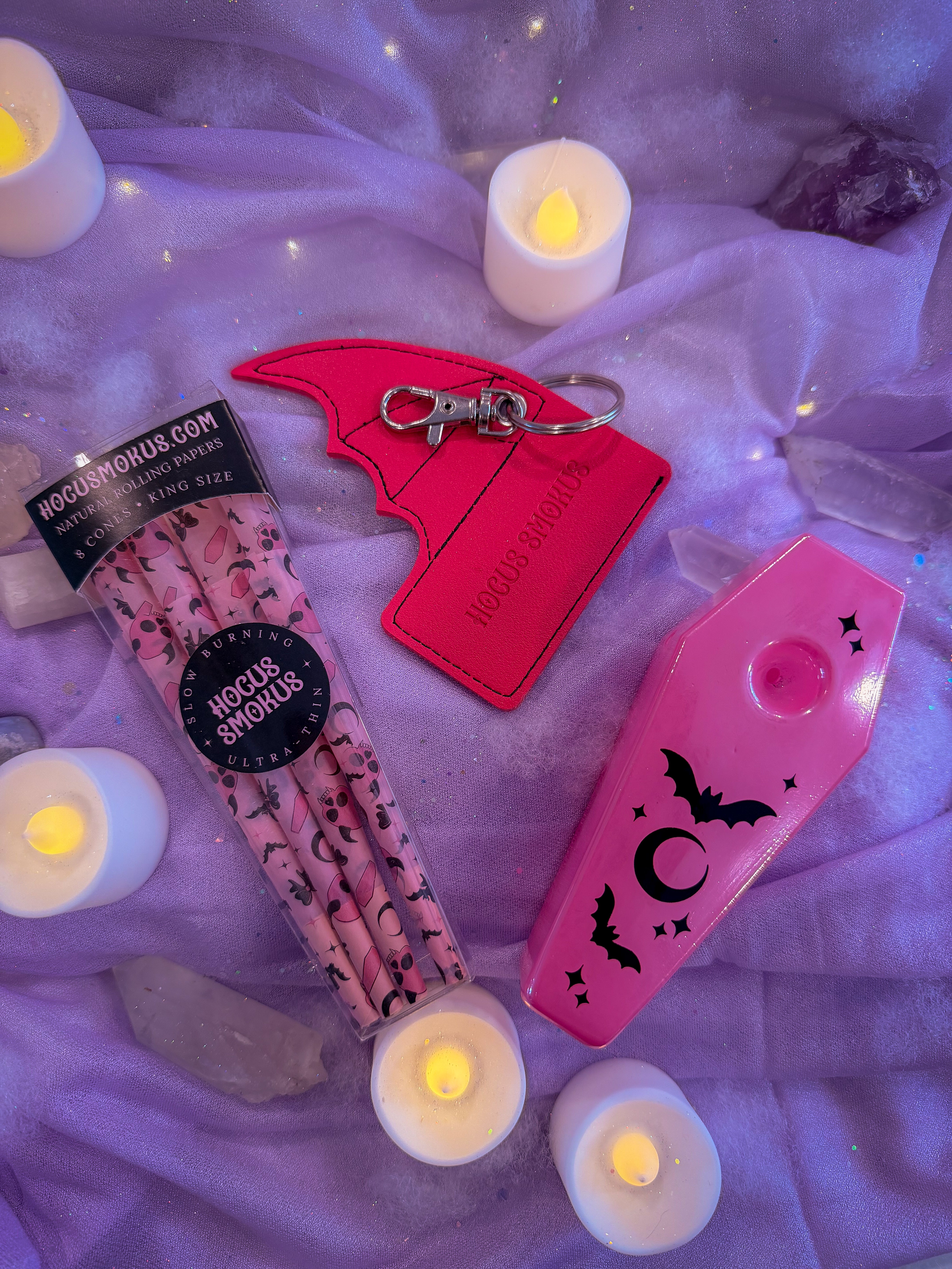Pink Iridescent Coffin Pipe – The Pretty Deadly Collection – Hocus Smokus